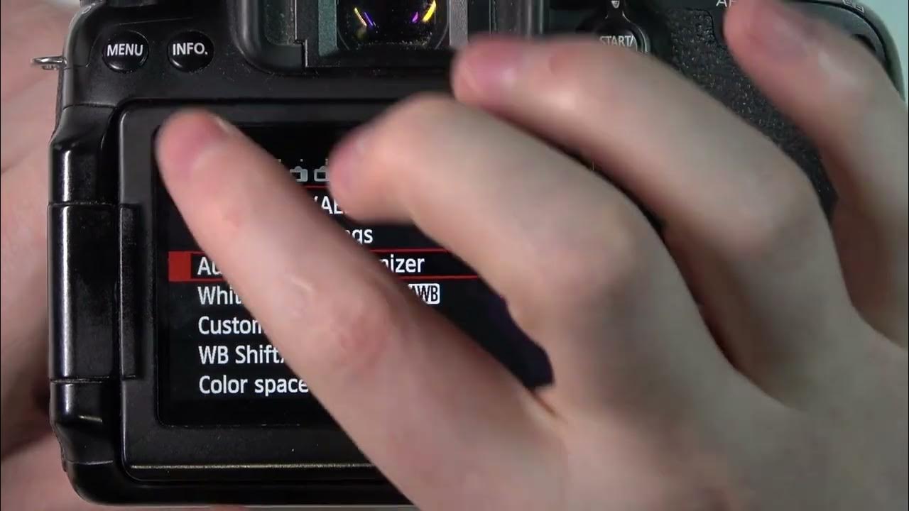 How To Change Auto Light Optimizer Settings On Canon 70D Camera - YouTube