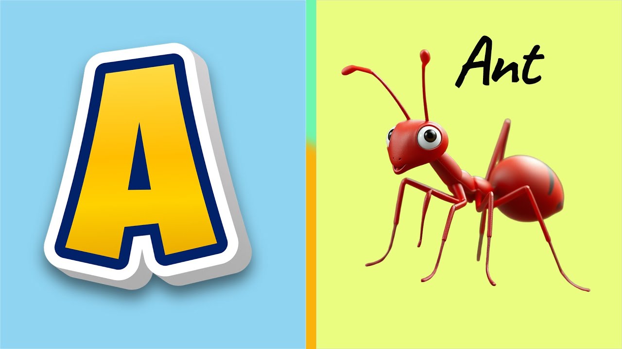 A is for Ant, ABC Phonics Song- Toddler Learning Video Songs, ABC ...