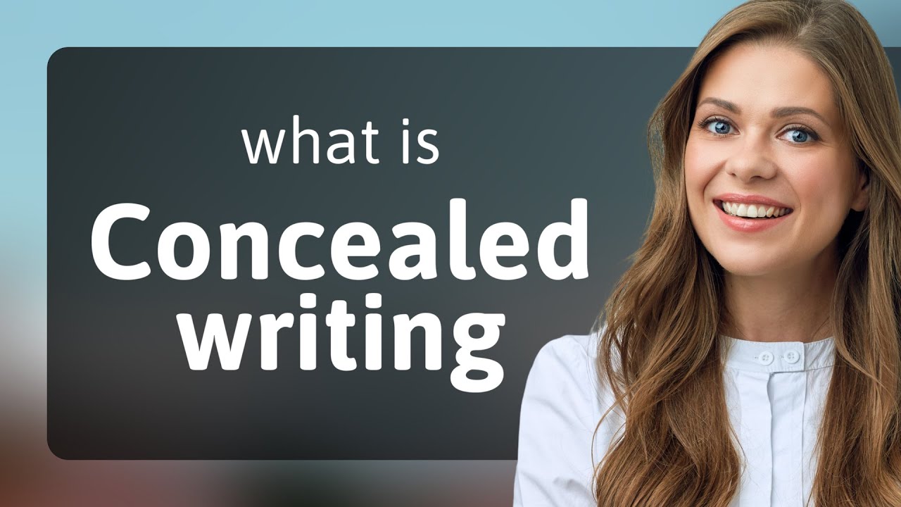 Exploring the Mystery of Concealed Writing in English - YouTube
