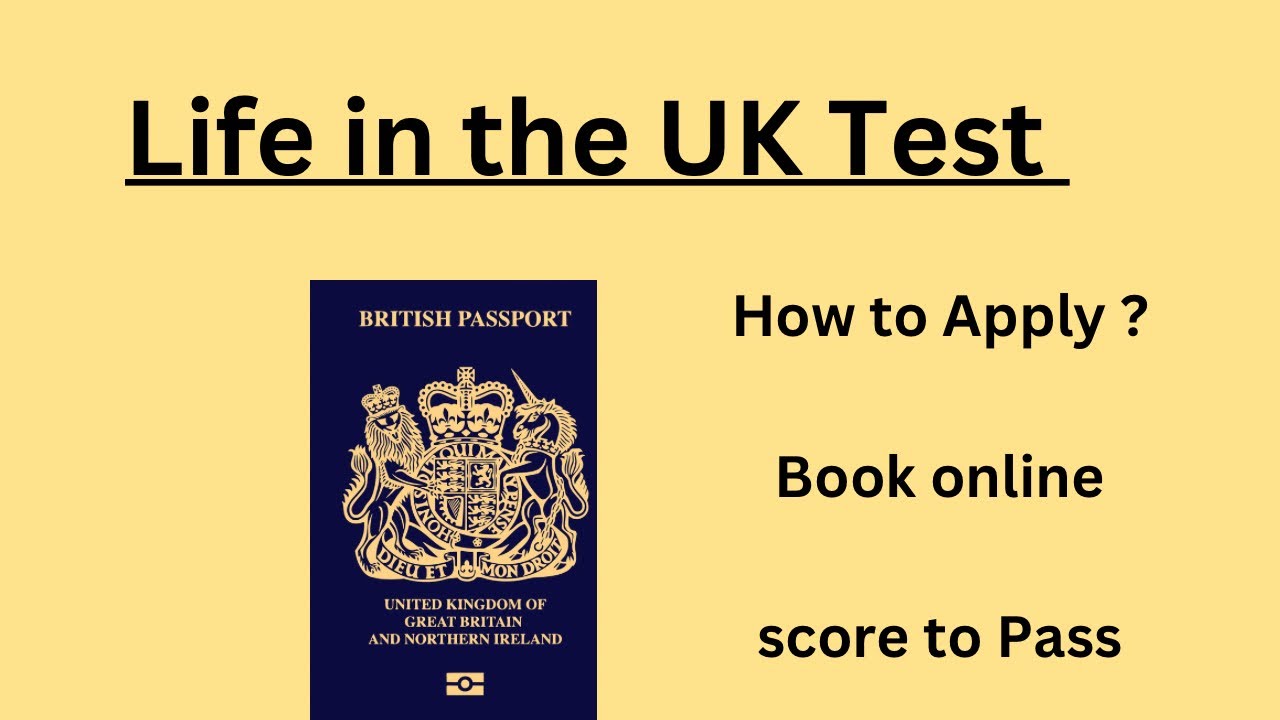 Life in the uk test , how to book , score to pass the test ? - YouTube