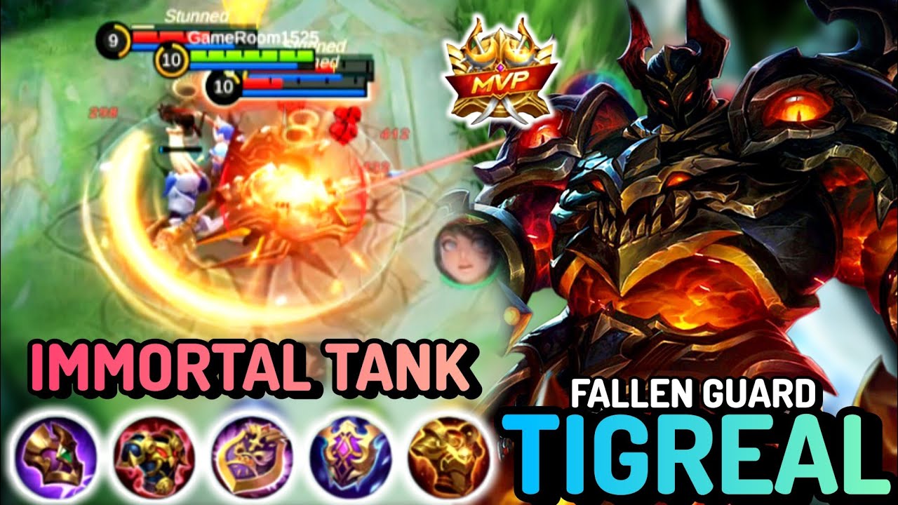 TIGREAL IMMORTAL TANKER BEST BUILD 2023 | SKIN FALLEN GUARD - MOBILE ...