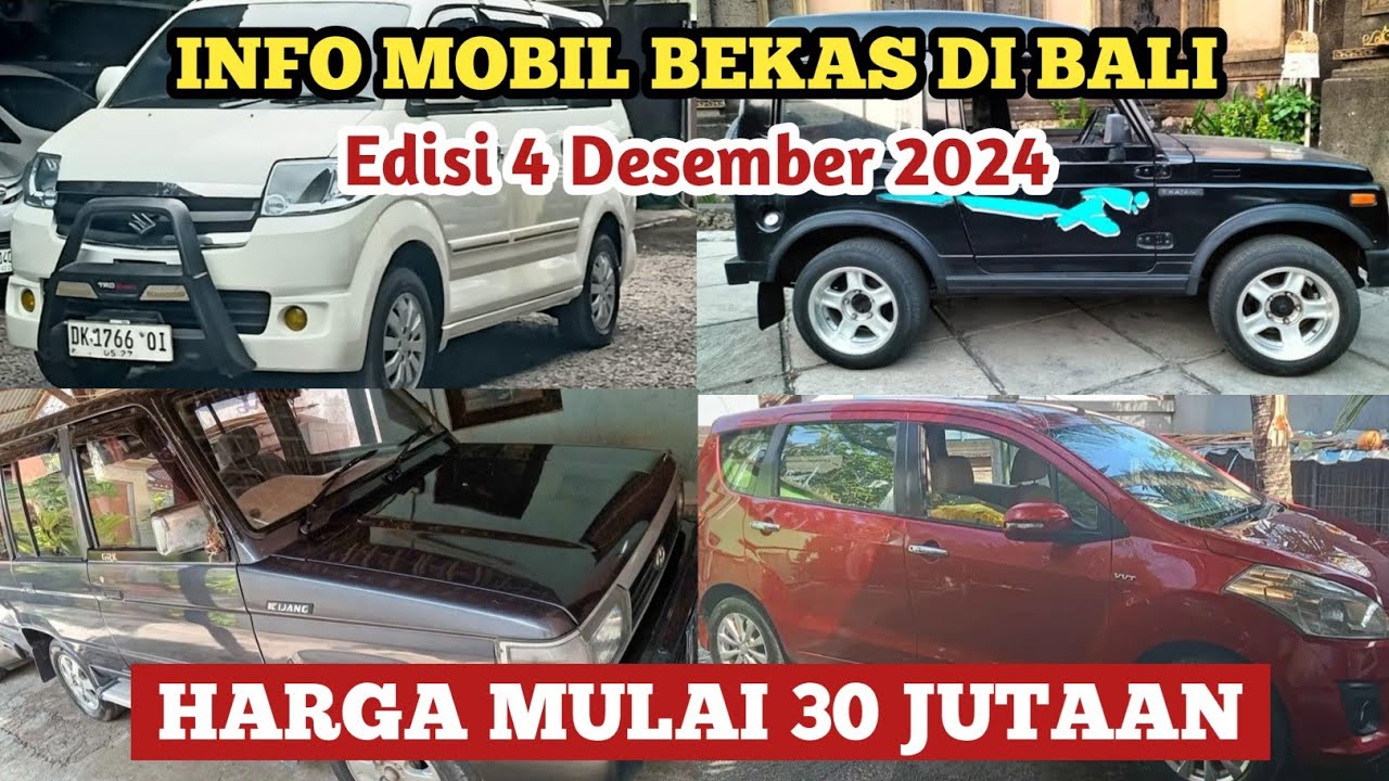INFO MOBIL BEKAS DI BALI HARI INI 4 DESEMBER 2024 - YouTube