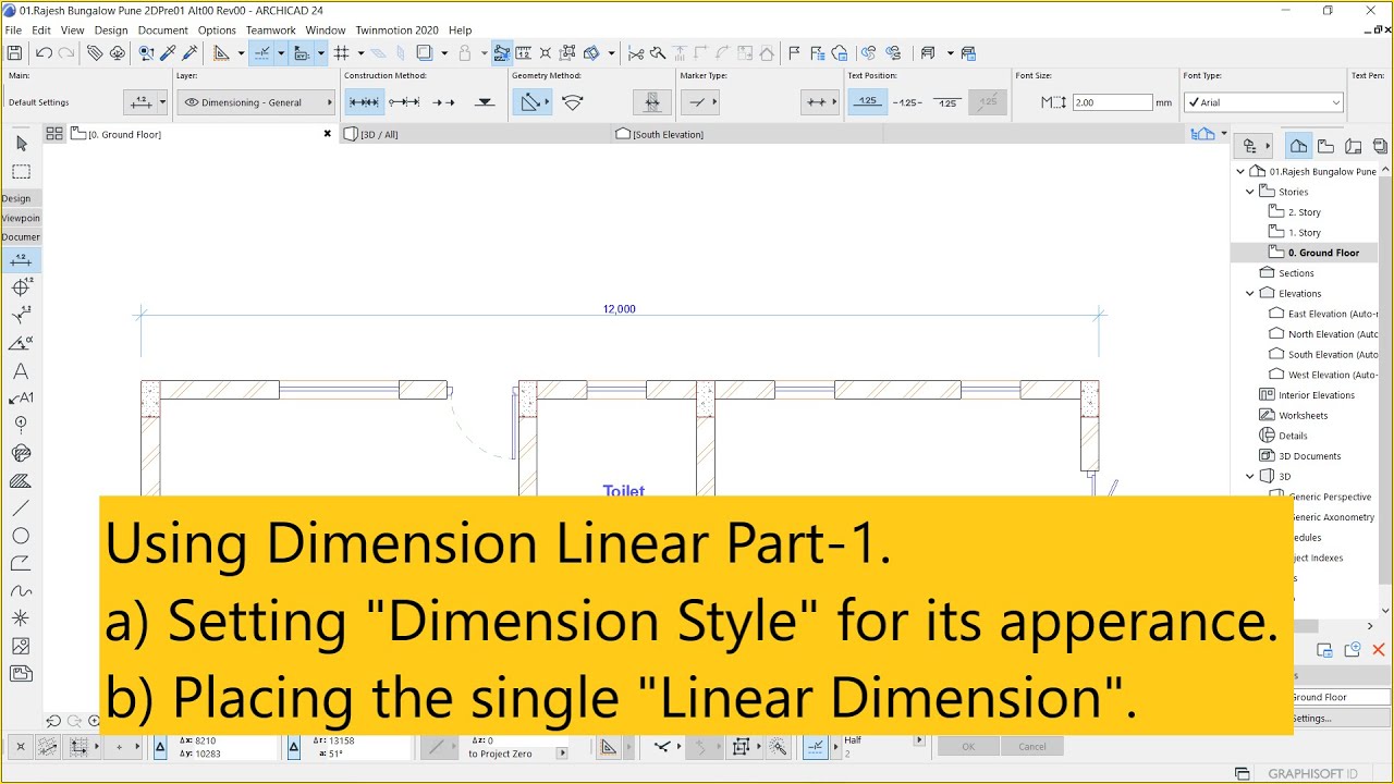 01 44 Using Dimension Linear Part 1 - YouTube
