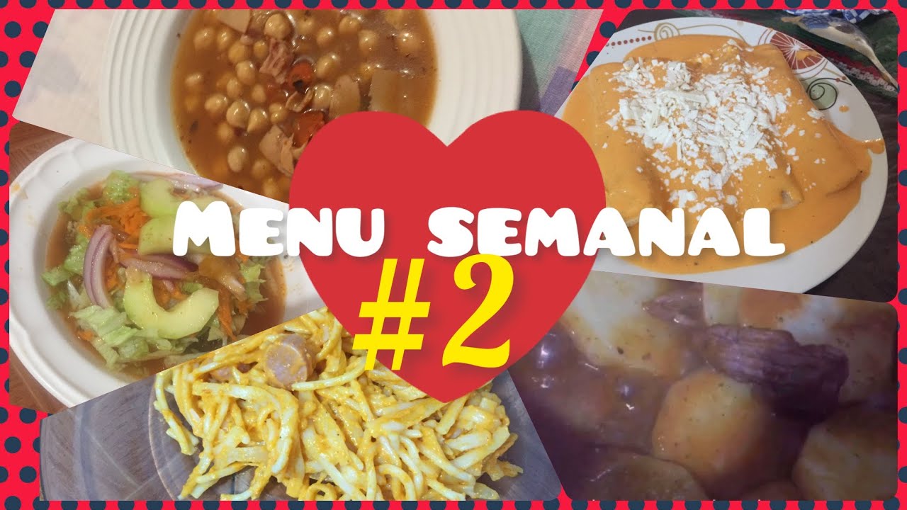 Menú semanal #2 / Comidas fáciles, rápidas y económicas / Menús rápidos ...
