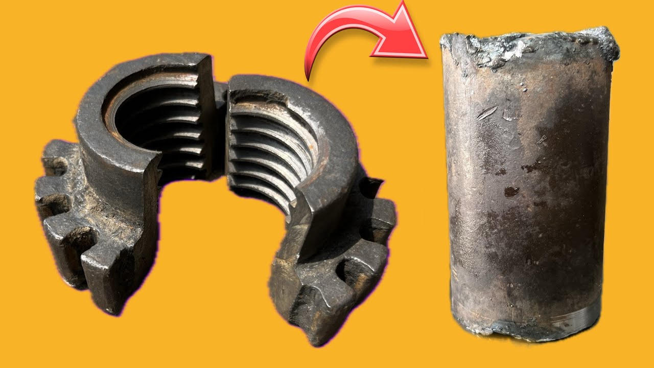 Amazing process // How to make the old jack's broken nut to the iron ...