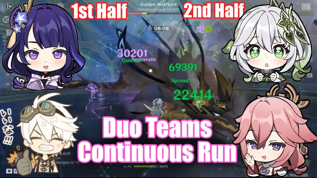 Duo Teams Full Abyss Run: Raiden + Bennett & Nahida + Yae Miko - YouTube