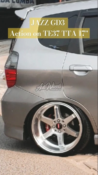 Honda JAZZ GD3 Action On TE37 TTA 17" #awg17_h8 #awgjdm17_h8 #jdmstyle #meaty #racinglook - YouTube