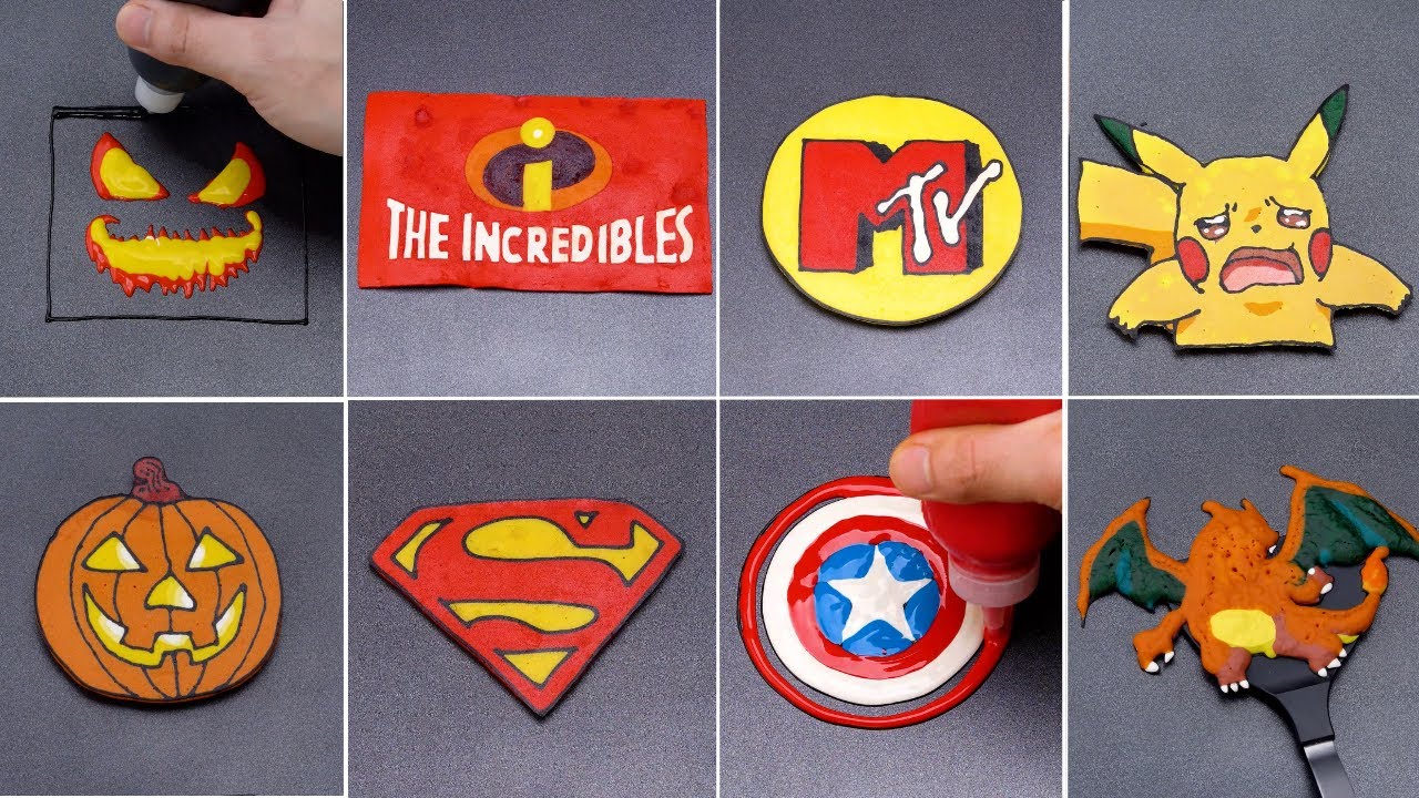 Epic Superhero & Halloween Pancake Art Compilation (Superman, Cap ...
