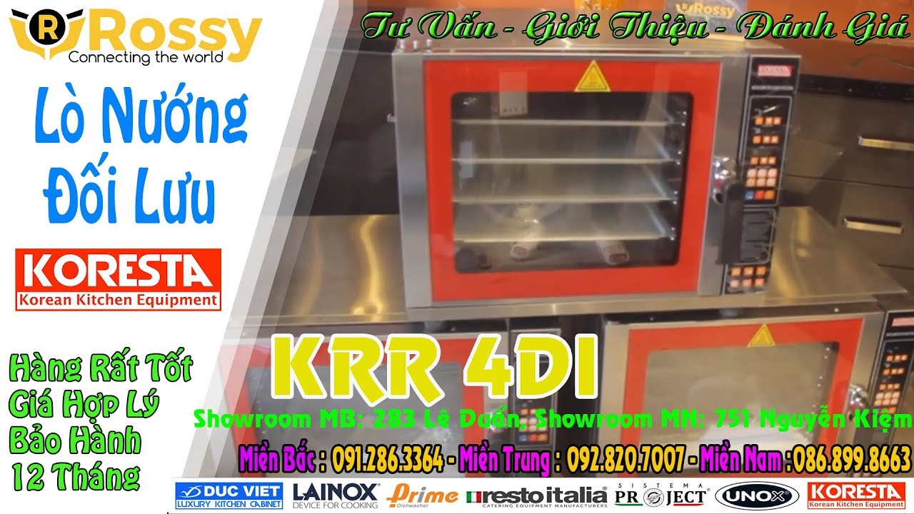 Giới thiệu lò nướng đối lưu Koresta KR4DI I Convection Oven I Hotline ...