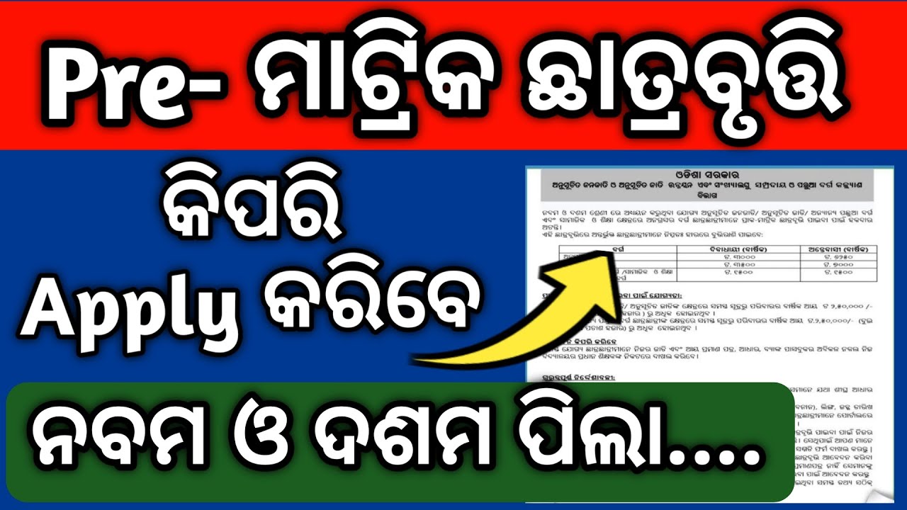 pre matric scholarship 2022-23 : [ pre matric scholarship ] pre matric ...