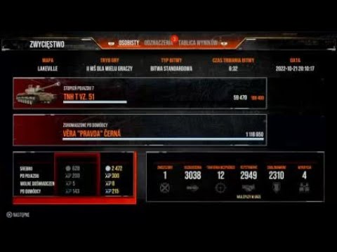 World of Tanks TNH T Vz. 51 - YouTube