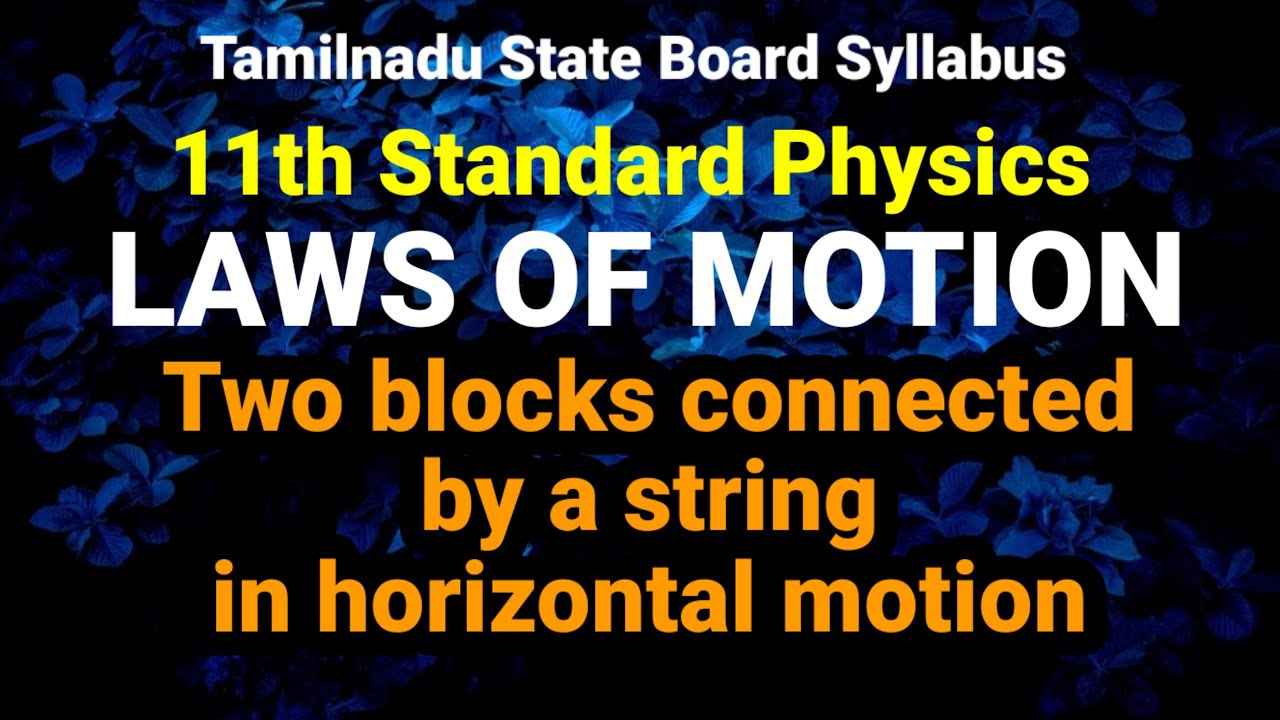 11th Physics | 5 Mark Q & A | Laws of Motion | Two blocks connected by ...