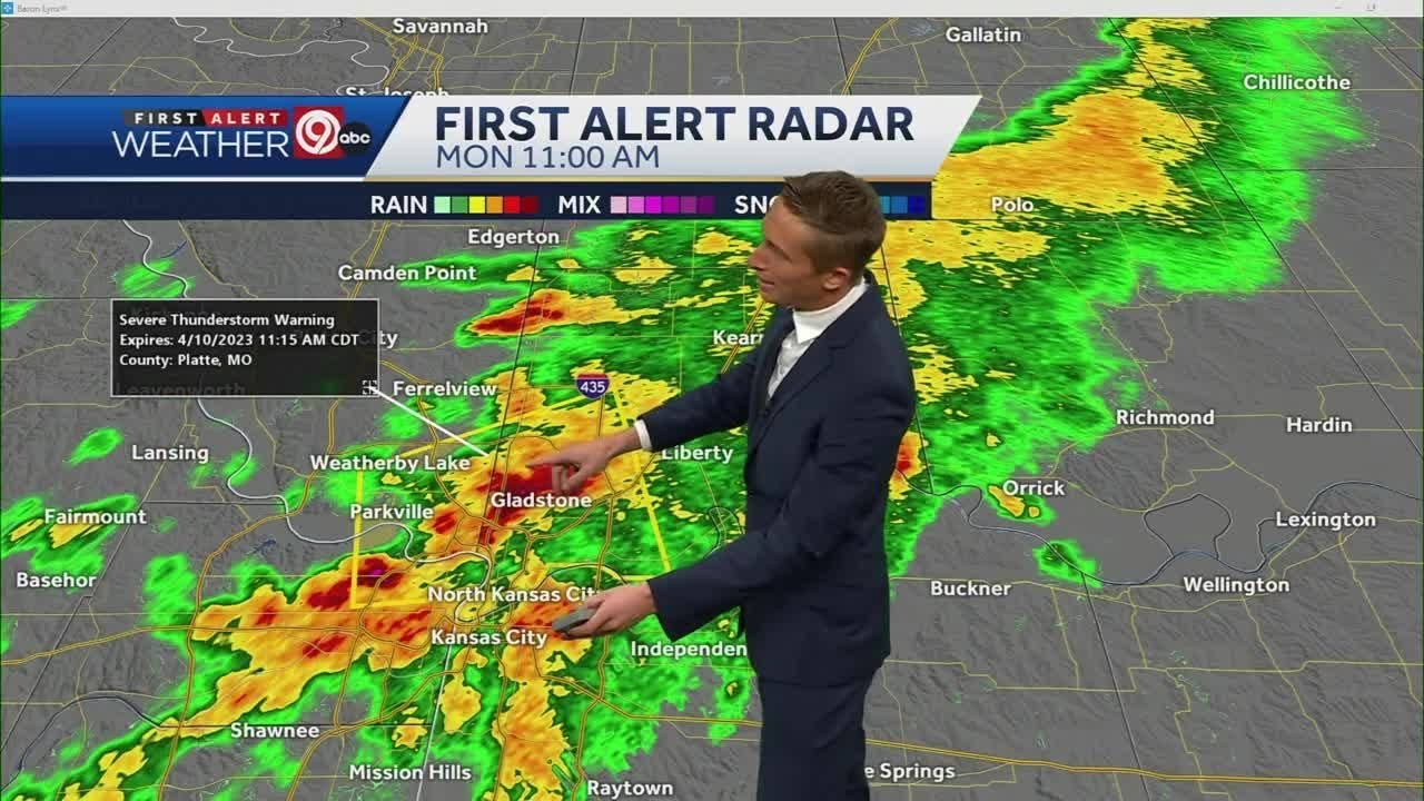 Severe thunderstorm warnings issued due to large hail in Monday storms ...