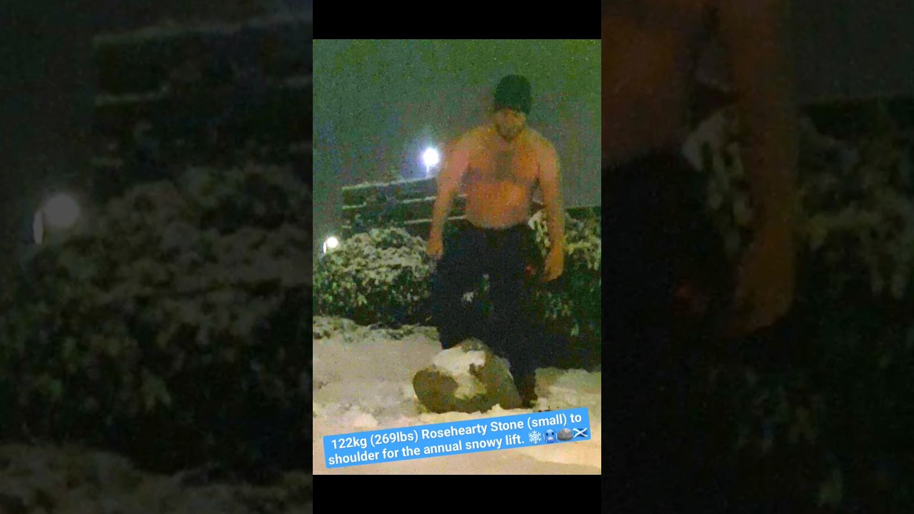 122kg 269lbs Rosehearty Stone small To Shoulder In The Snow 