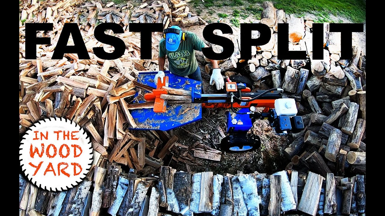 Fast Firewood splitting in the Wood Yard! - #461 - YouTube