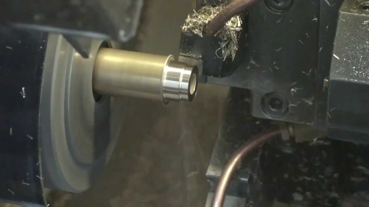 CNC - CNC Lathe - Production of a brass turned Button Body on a CNC ...