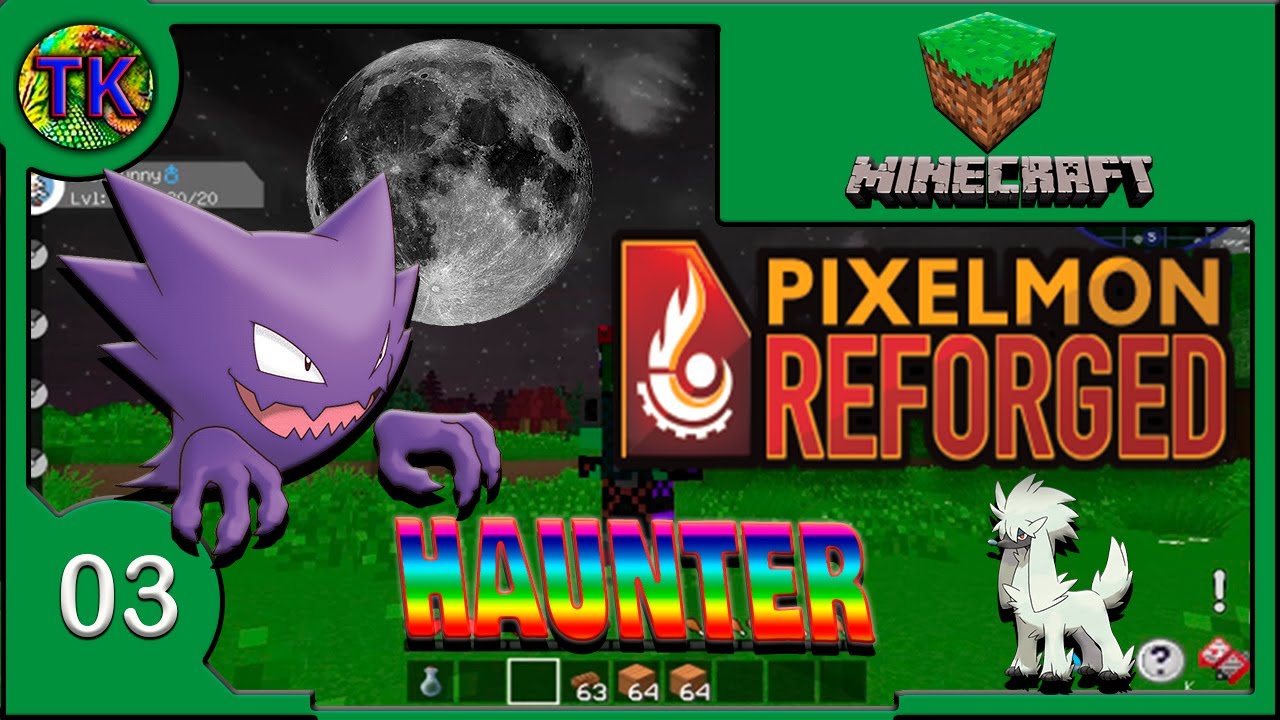 MINECRAFT - Pixelmon Reforged, O Gastly evoluiu para Haunter Ep03 - YouTube