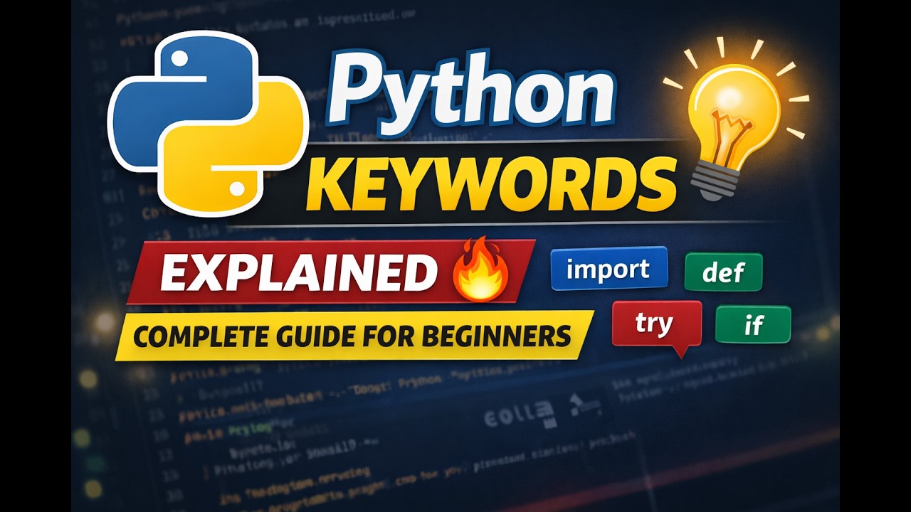Python Keywords Explained 🔥 | Complete Guide for Beginners - YouTube