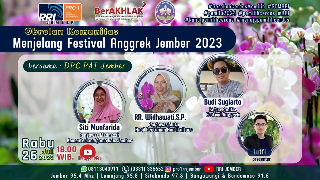 OBROLAN KOMUNITAS | MENJELANG FESTIVAL ANGGREK JEMBER 2023 - YouTube