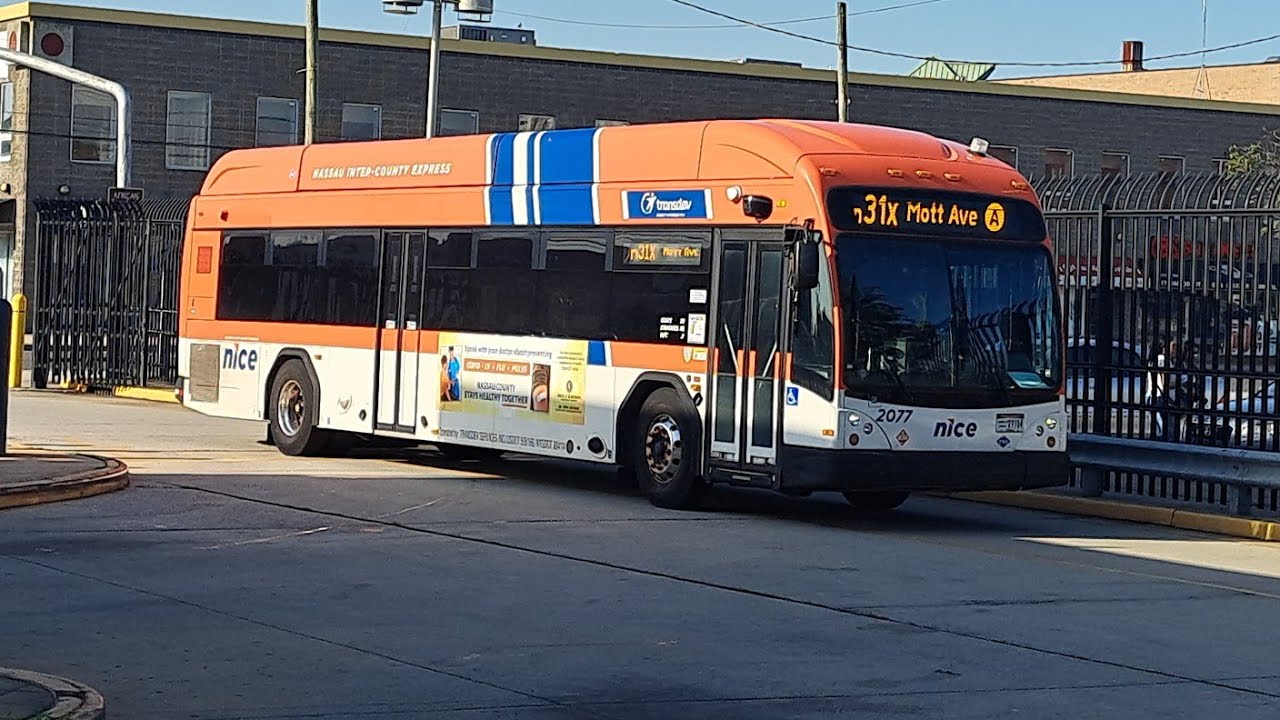 NICE bus: 2021 Gillig BRT #2077 on the new n31x - YouTube