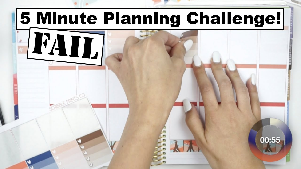 5 Minute Planning Challenge! || TOTAL FAIL! - YouTube