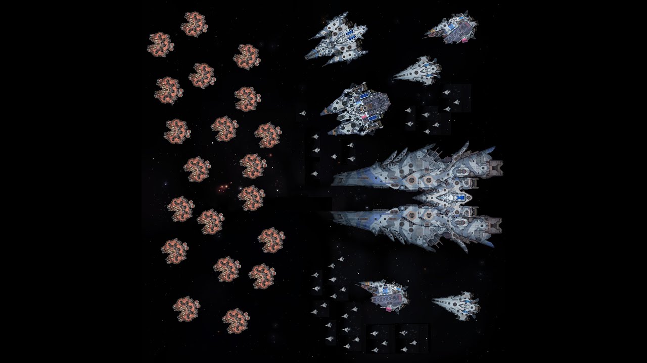 Starsector battle, 60 enforcers vs UAF solverian's battle fleet - YouTube