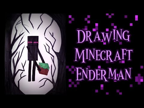 💜How to Draw A Minecraft Enderman🖤 Drawing Time Lapse Sketching Easy ...