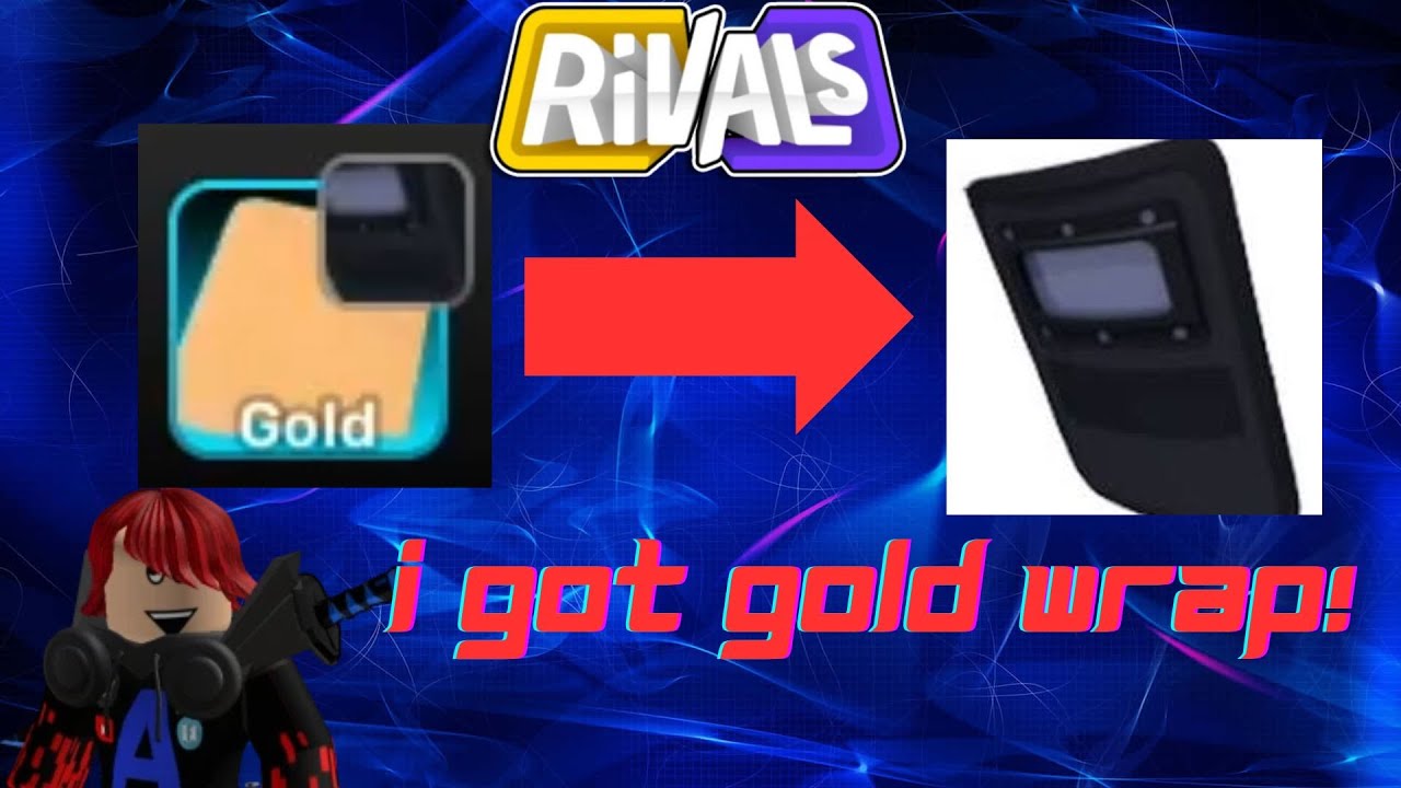 I got GOLD wrap on riot shield in Roblox Rivals!!! - YouTube