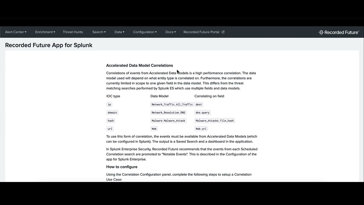 Recorded Future for Splunk App: Splunk Enterprise Security ...