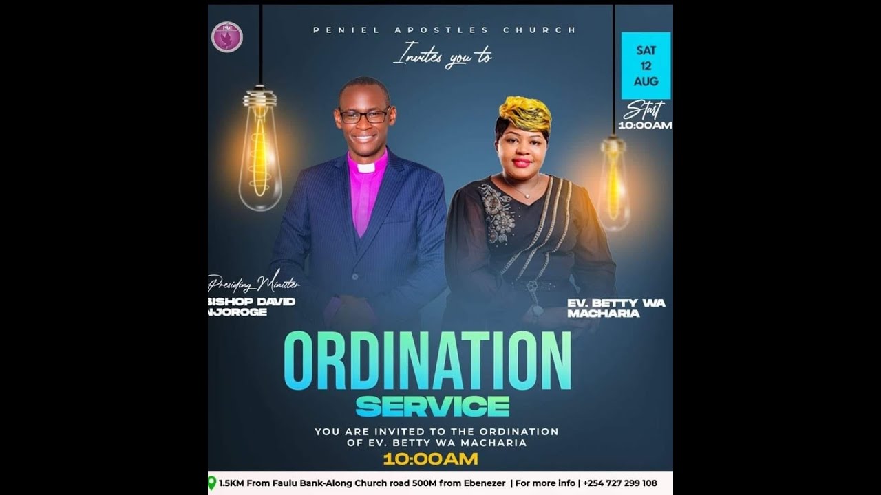 EV. BETTY WA MACHARIA ORDINATION SERVICE - YouTube