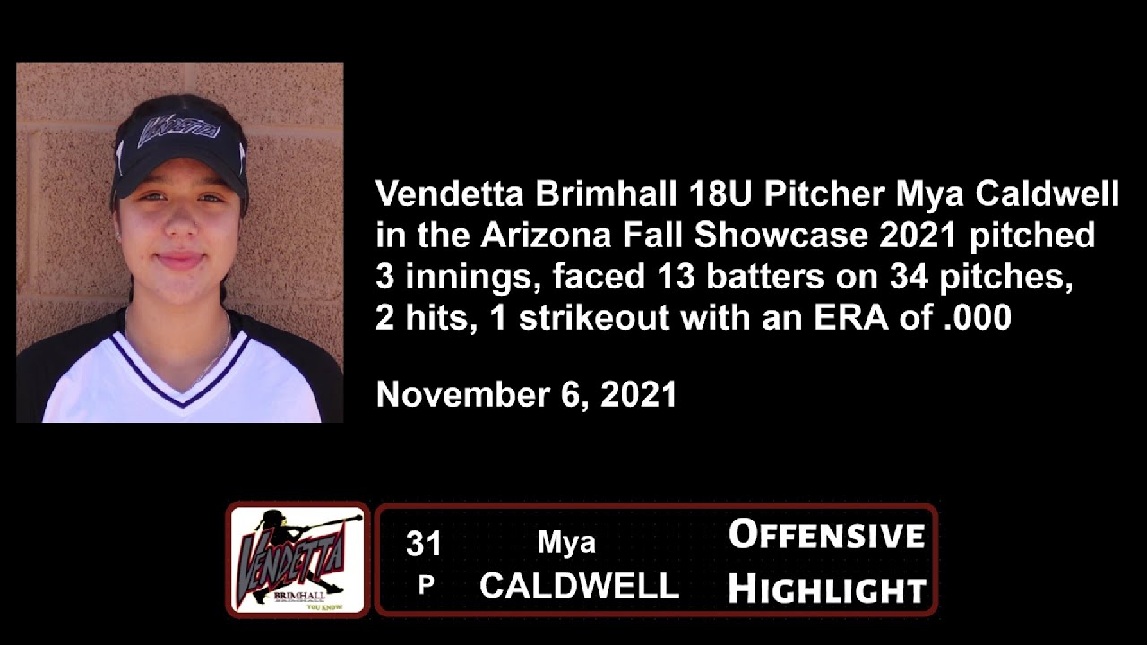 Mya Caldwell | 2024 | Pitching | AZ Fall Showcase 2021 - YouTube