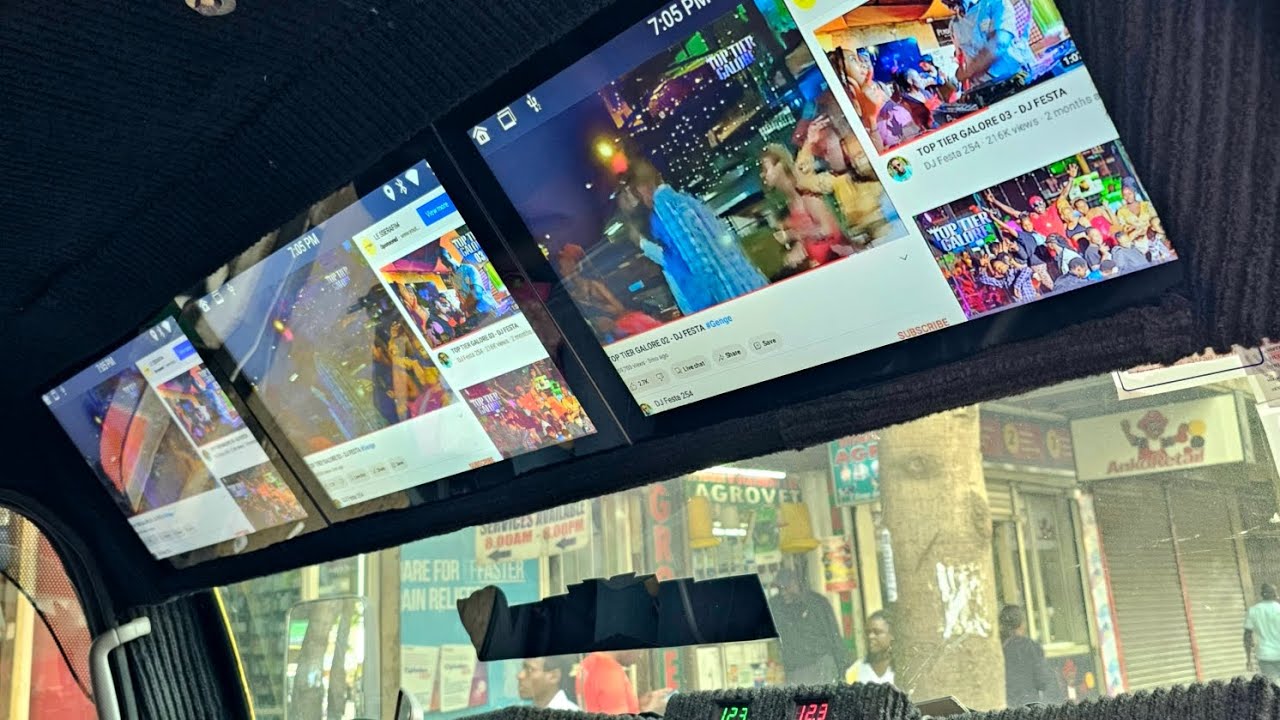 How many TV screens are in inside this Matatu? - YouTube
