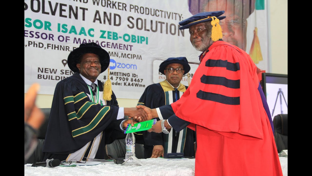 Official Inaugural Lecture of Prof. Isaac Zeb-Obipi at the Rivers State ...