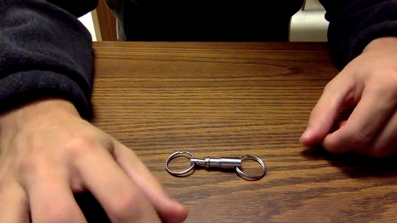 Dual Detachable Snap Lock Pull-apart Keychain - YouTube