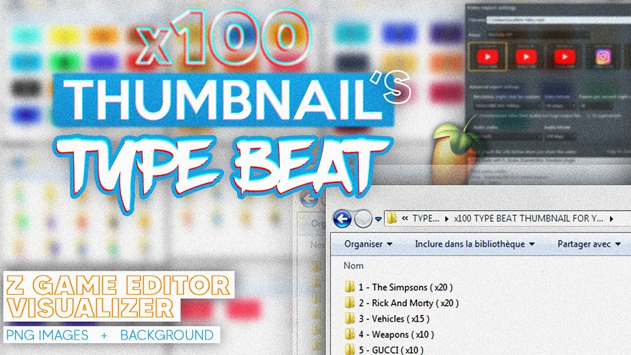 (100+) Thumbnail for TYPE BEAT videos [PACK] | ZGameEditor Visualizer ...