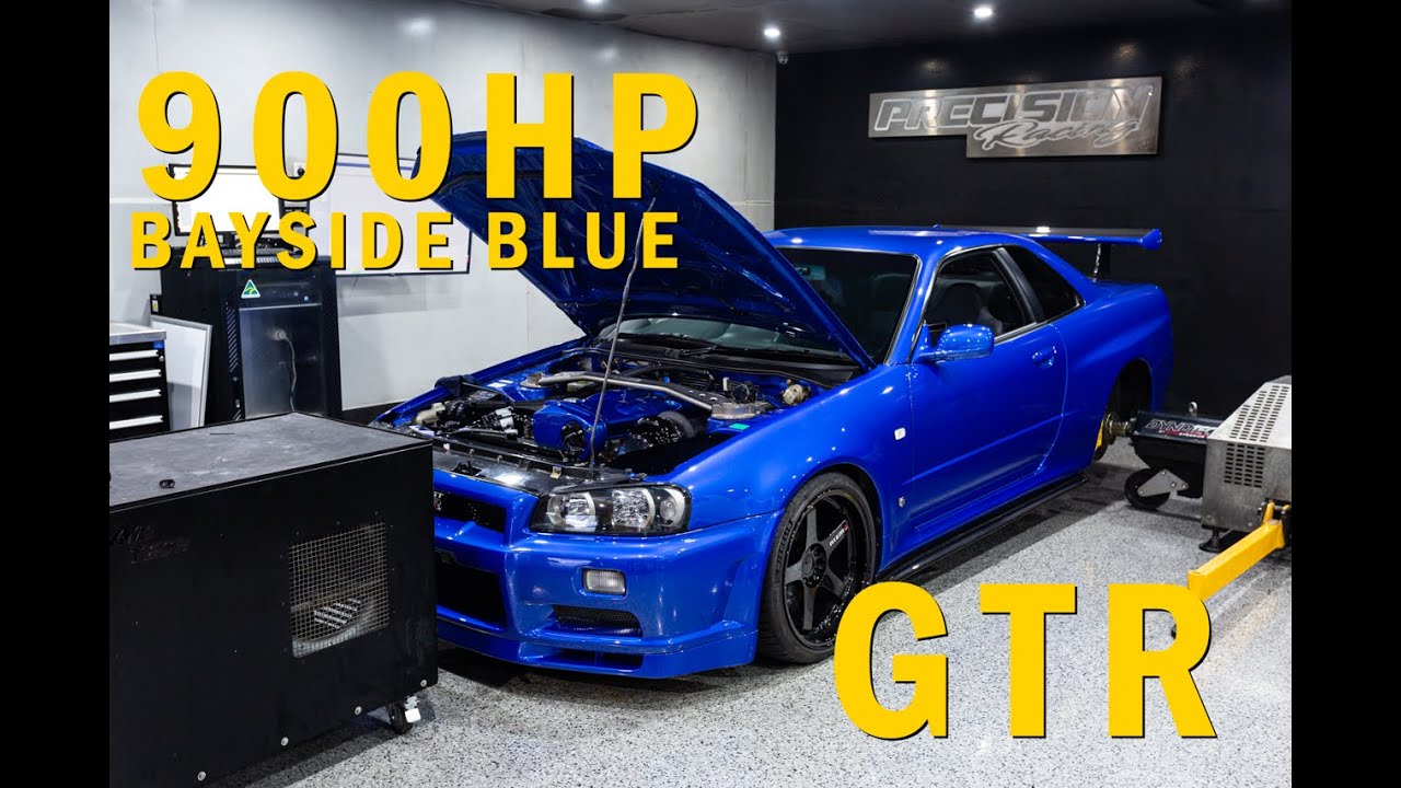 Bayside Blue Perfection - 900hp MoTeC controlled R34 GTR - YouTube