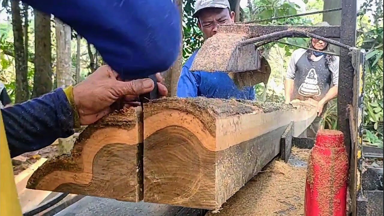 KAYU MAHAL JATI PENINGGALAN KAKEK ‼️ digergaji mesin serkel rakitan ...