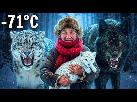 -71°C'de İki Vahşi Sürü Birleşti❄️ Kayıp Bir Kar Leoparı Yavrusunu Kurtarmak İçin🐆🐺