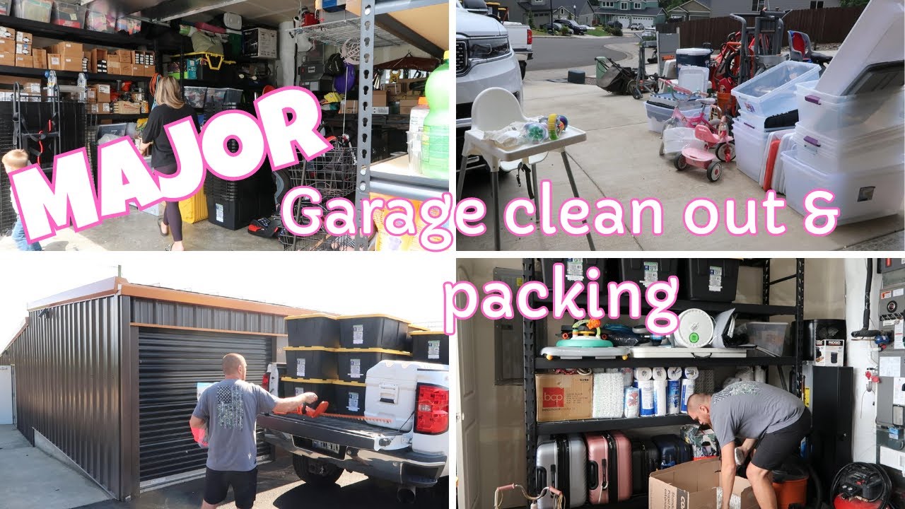 MAJOR GARAGE CLEAN OUT & STARTING TO PACK | MOM OF 3 | MOTIVATIONAL ...