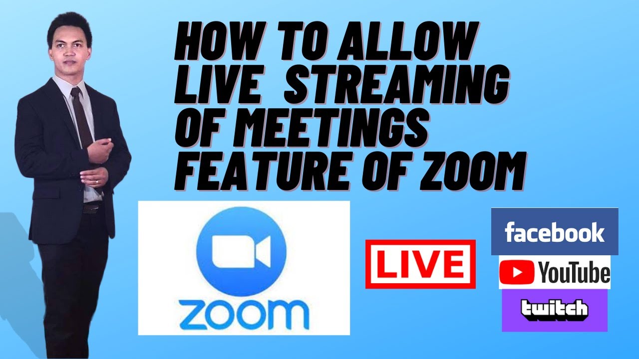 HOW TO ALLOW LIVE STREAMING OF MEETINGS IN ZOOM - YouTube