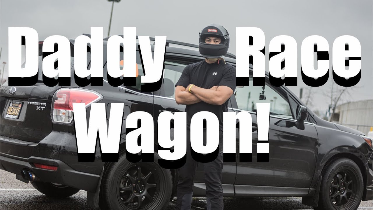 Subaru Forester XT Daddy Race Wagon does AutoX - YouTube