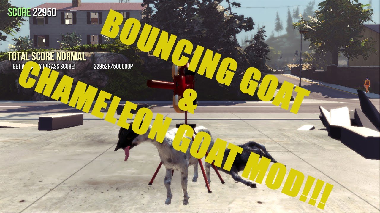 Goat Simulator - Bouncing goat and Chameleon goat mod - YouTube
