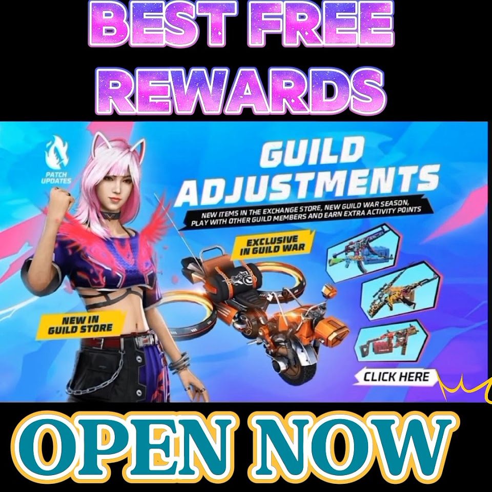 FREE FIRE OB44 UPDATE NEW GUILD REWARDS | FREE FIRE NEW GUILD FREE ...