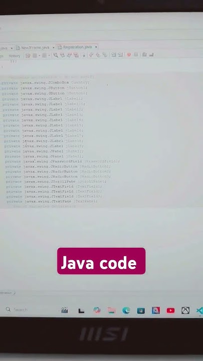 JAVA CODE|NETBEANS|JAVA CODING NAD SCRIPTS #performance #REDISTRATION FORM#status #javascript # ...