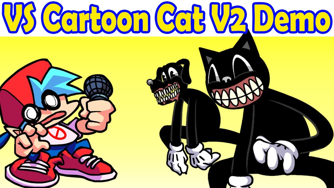 Friday Night Funkin' VS Cartoon Cat Demo FULL WEEK + Cutscenes (FNF Mod ...