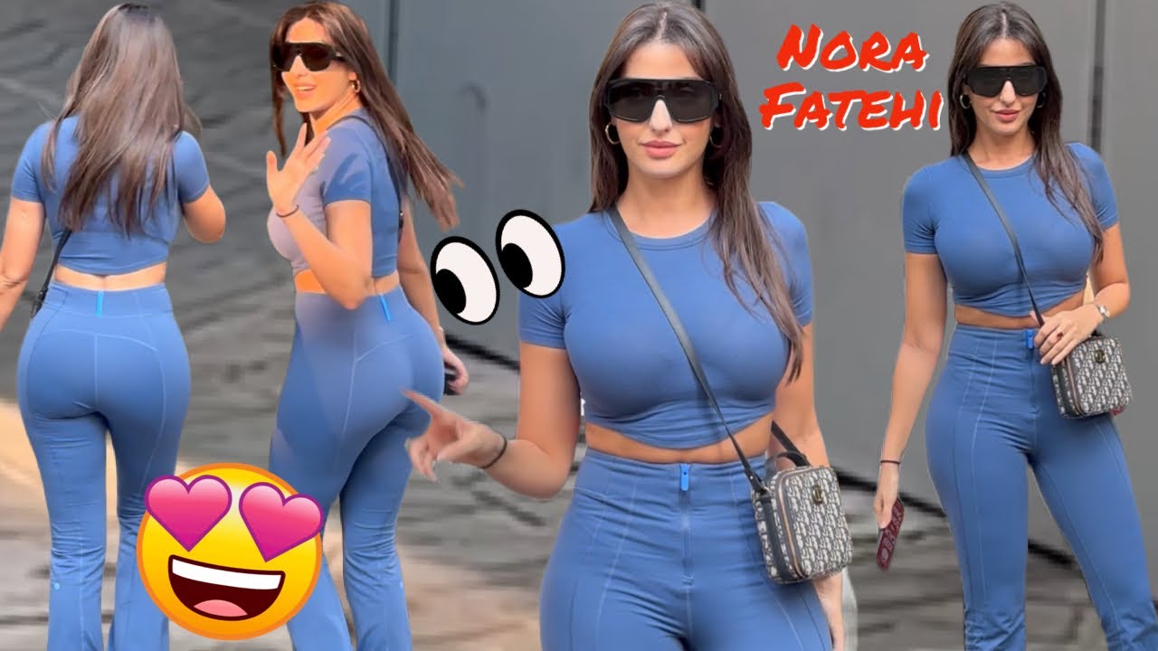 🥵 Nora Fatehi With Her Boombastic Figure gets caught by Media at Famous ...