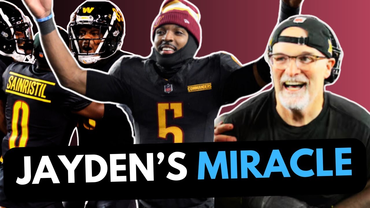 Commanders’ Hail Mary: Real Time Reaction to Jayden Daniels I Damon Amendolara - YouTube