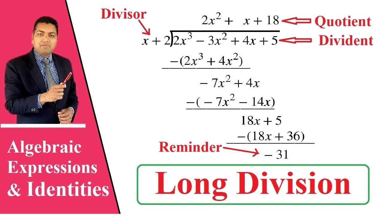 Division of polynomials, Long Division, Division Algorithm of ...