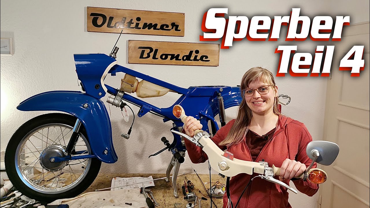 Simson Sperber SR 4-3 Restauration (Teil 4) Lenker verkabeln, Bowdenzug ...