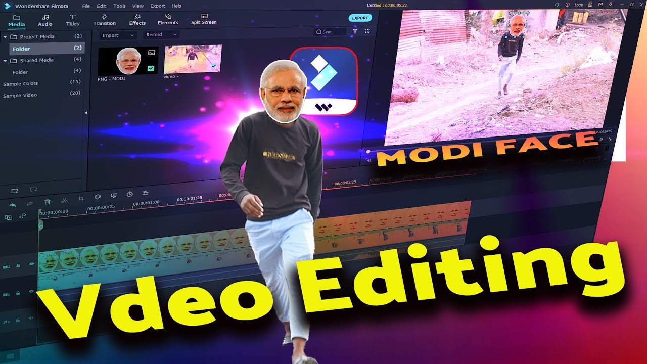 kisi bhi video me modi ka face kaise lagaye - YouTube